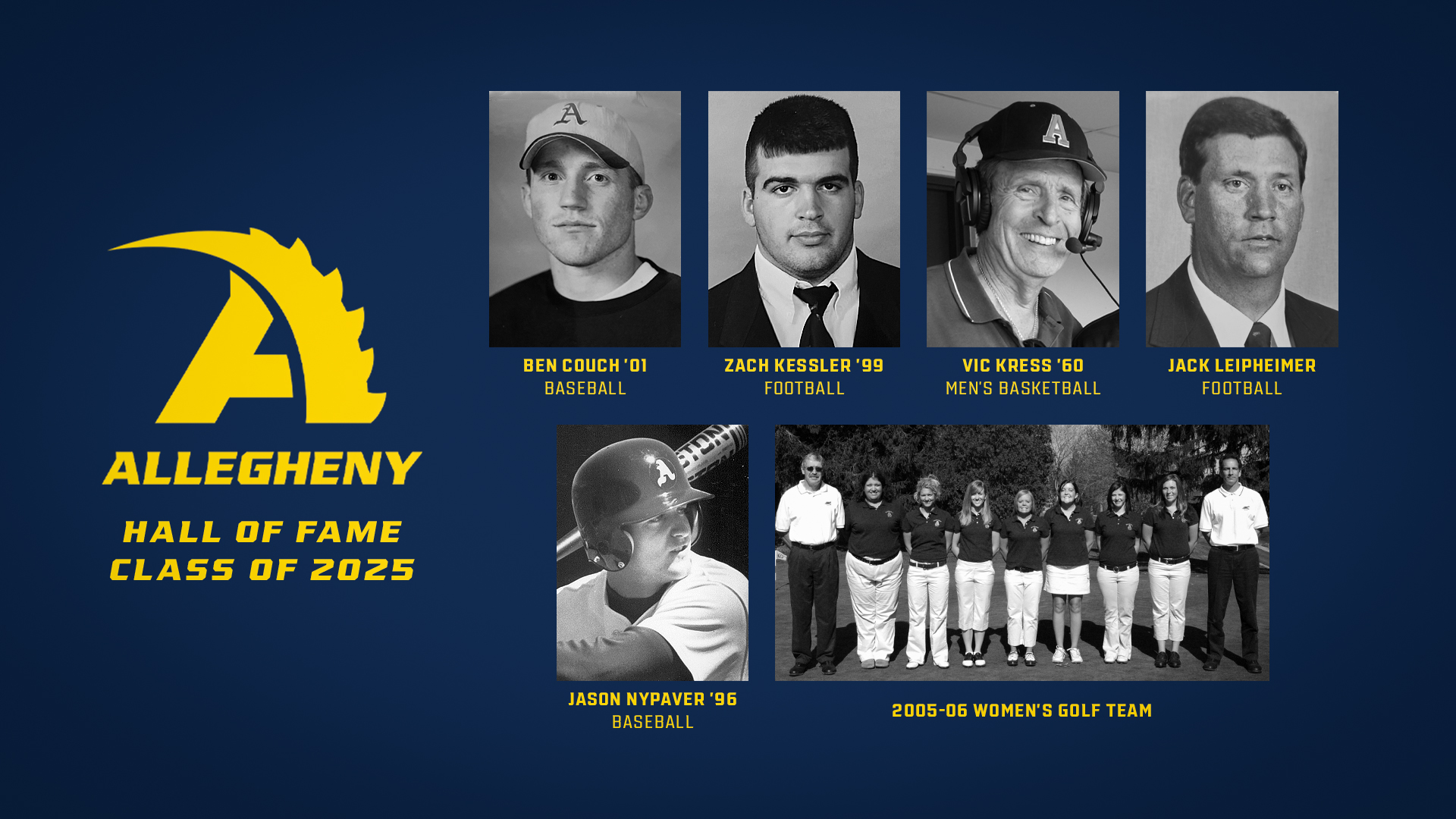 Allegheny Athletics Hall of Fame Class of 2025 Announced - Allegheny ...
